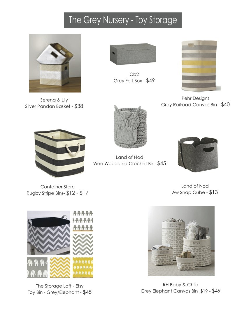 The Grey Nursery - Toy Storage Baskets - Urban Casa